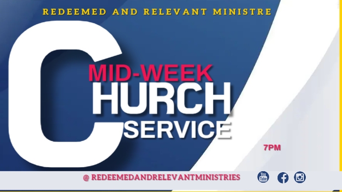 Copy of CHURCH LIVE ONLINE FROM AT HOME template | PosterMyWall