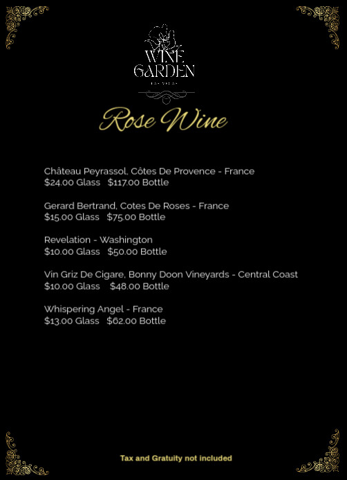 Rose wine pg 1 updated | PosterMyWall