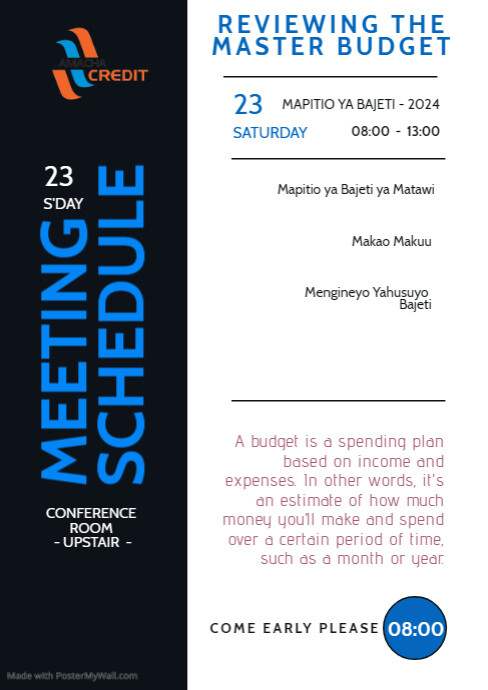 modern minimal timetable event schedule templ | PosterMyWall