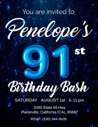 91st birthday Template | PosterMyWall