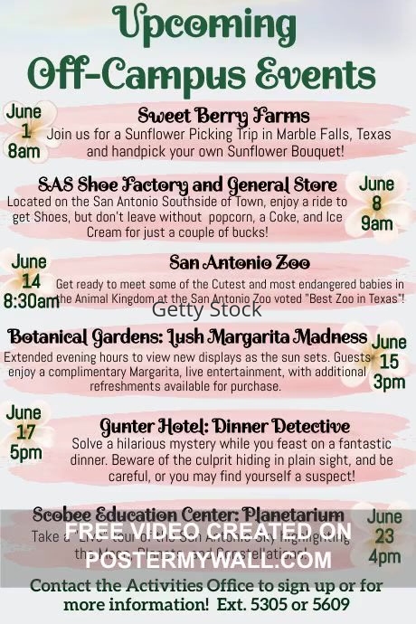 April Upcoming Events Video Calendar | PosterMyWall