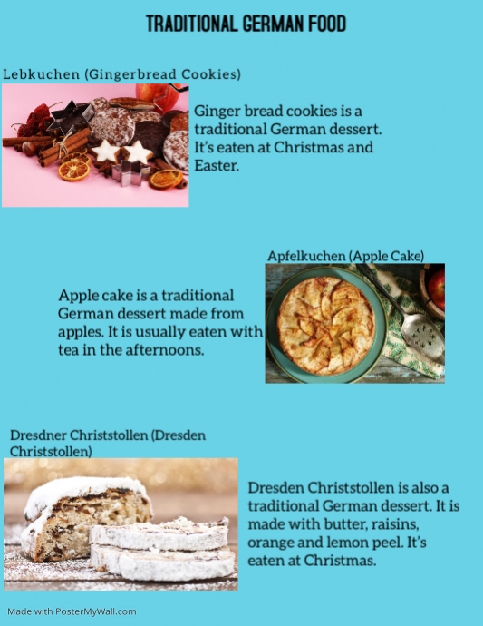 Traditional German Food | PosterMyWall