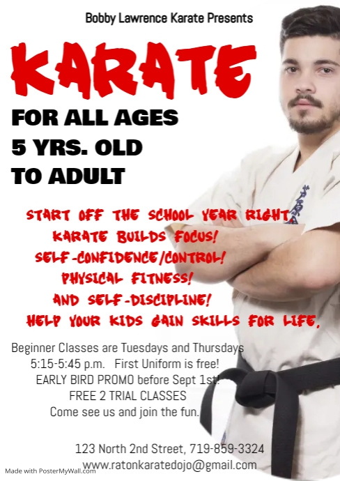 Karate Class Flyer | PosterMyWall