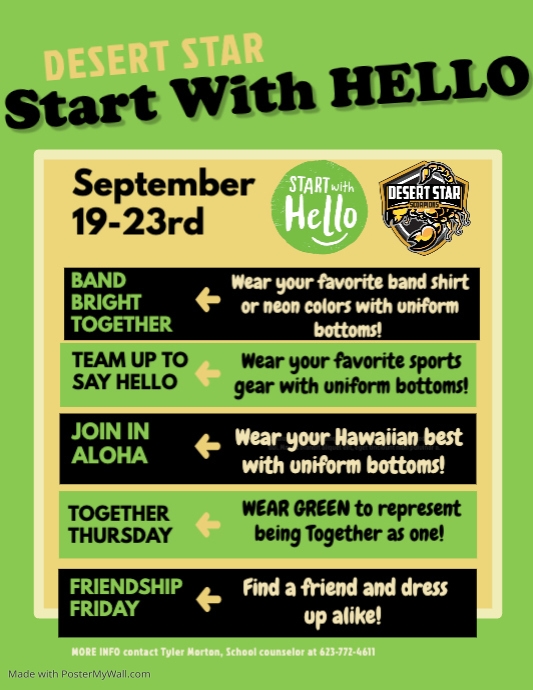 Copy of DS Start With Hello Wk Flyer | PosterMyWall