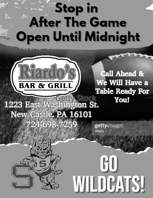 Shenango Wildcats Football Black & White | PosterMyWall