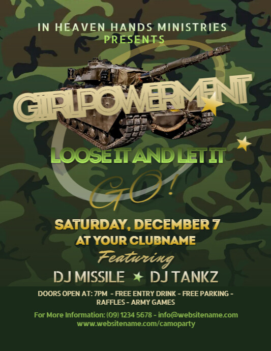 Camo Army Party | PosterMyWall