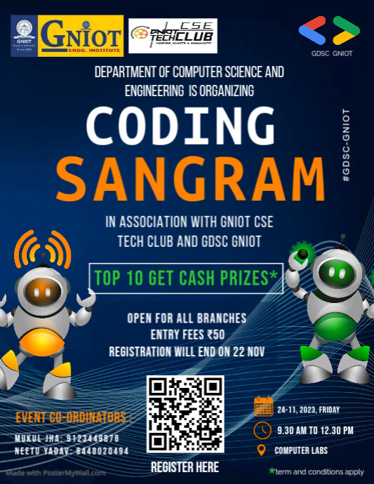 Copy of Robotics Competition for Beginners Flyer | PosterMyWall