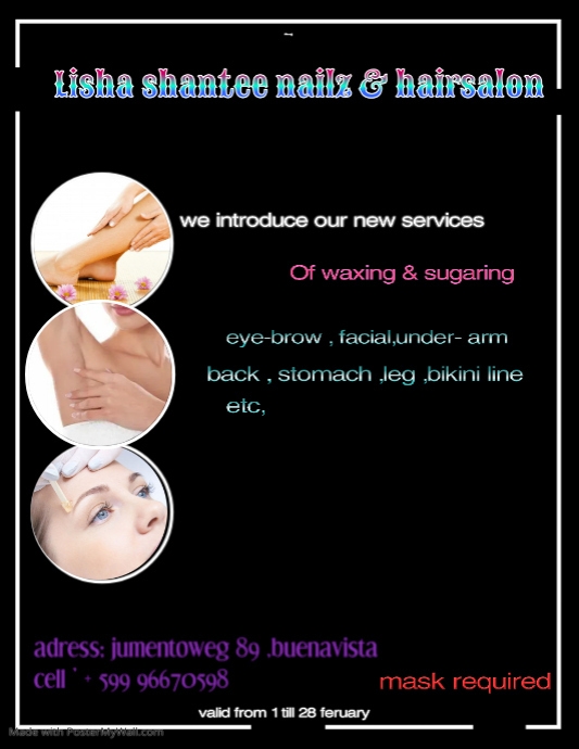 Copy of Waxing Salon Shop Service Menu Poster | PosterMyWall