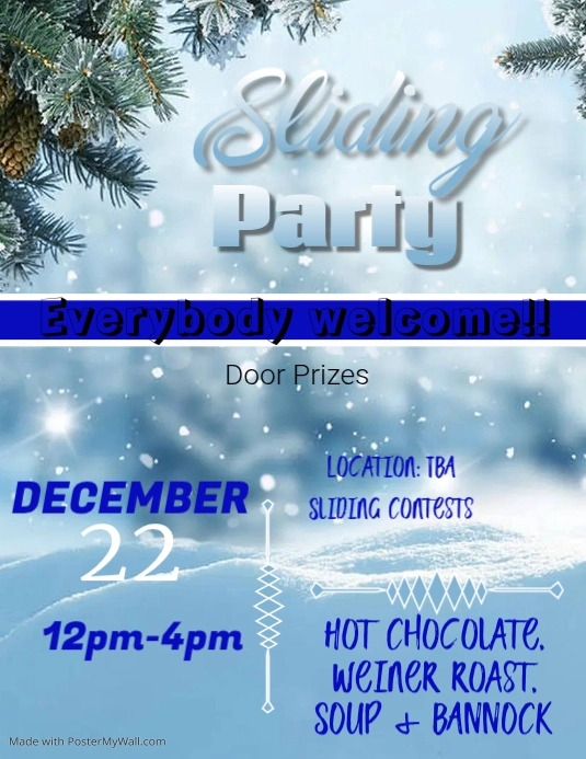 Copy of Sledding | PosterMyWall