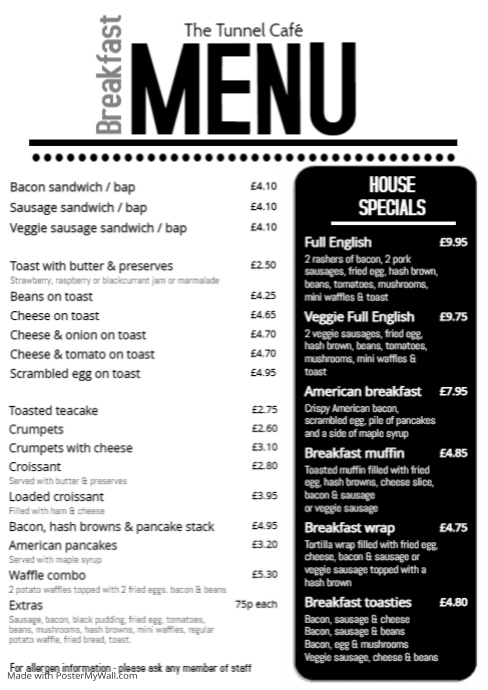 2023 Summer Breakfast menu | PosterMyWall