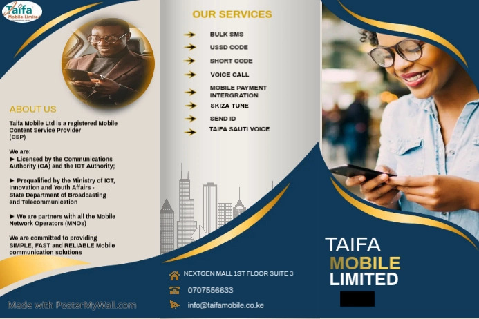 Taifa Mobile brochure | PosterMyWall