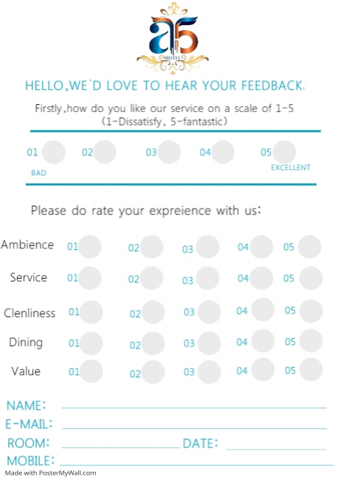 Copy of Copy of Feedback form Template | PosterMyWall