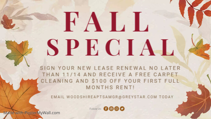 Copy of Autumn Fall Sale Poster Banner | PosterMyWall
