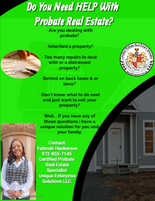 Probate Information Template (1) | PosterMyWall