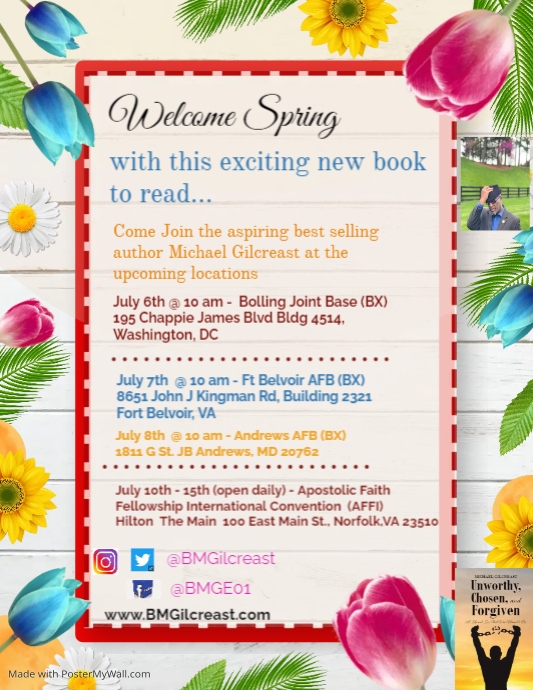Welcome Spring for DC, MD, VA Book Signings | PosterMyWall