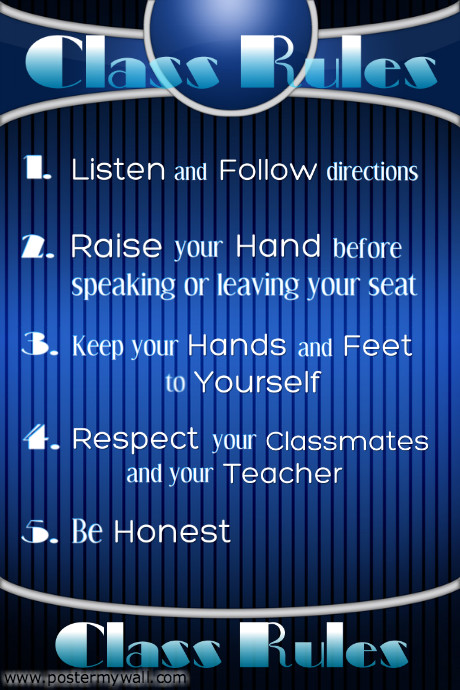 Class Rules | PosterMyWall