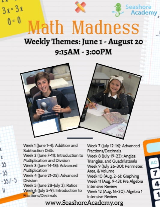 Math Madness Summer Camps | PosterMyWall
