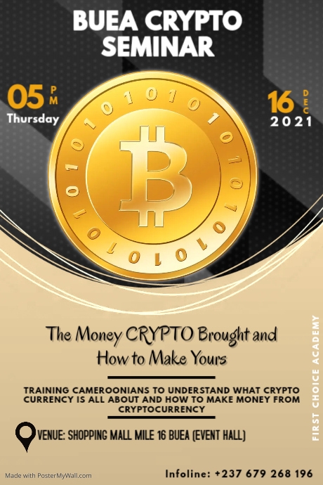 Copy of Copy of Bitcoin Seminar Poster | PosterMyWall