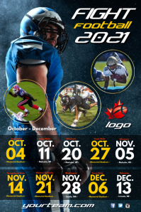 Soccer Football Team Schedule Poster Templat | PosterMyWall