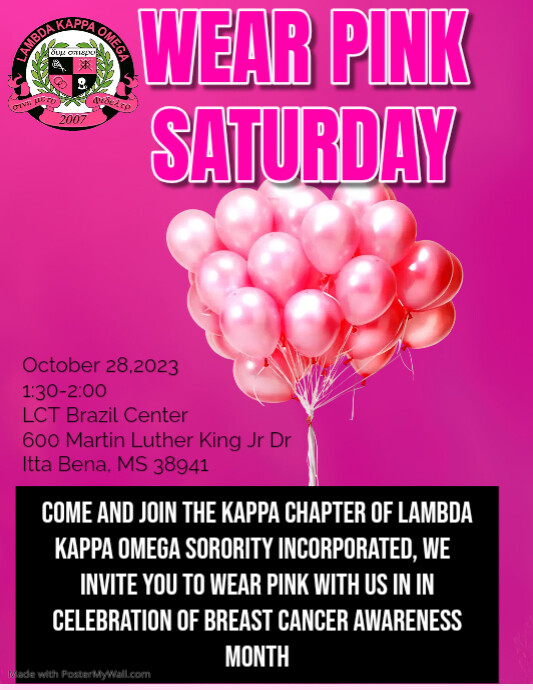 Wear Pink Sunday breast cancer awareness | PosterMyWall