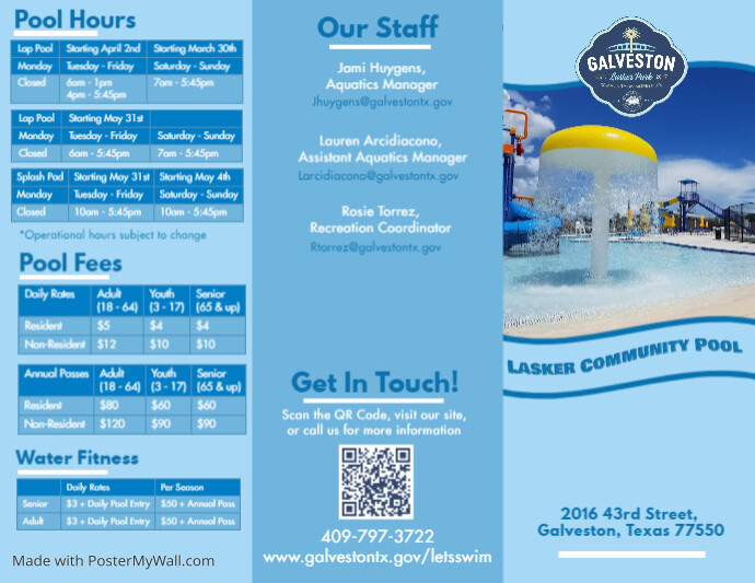 Pool Brochure Front 2023 | PosterMyWall