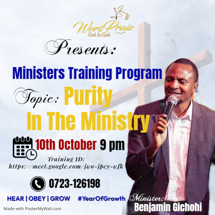 WorsPraiz Purity In The Ministry Design Prt 2 | PosterMyWall