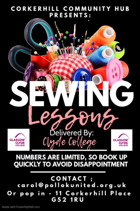 Copy of Sewing Lessons Poster | PosterMyWall