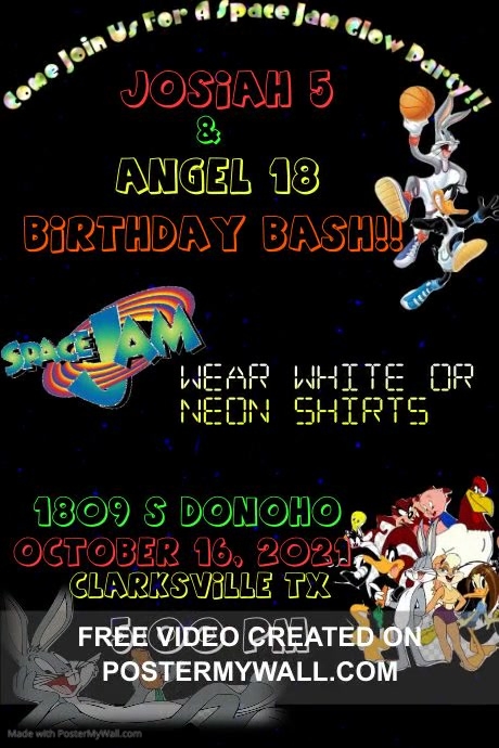Copy of Space Jam Flyer | PosterMyWall