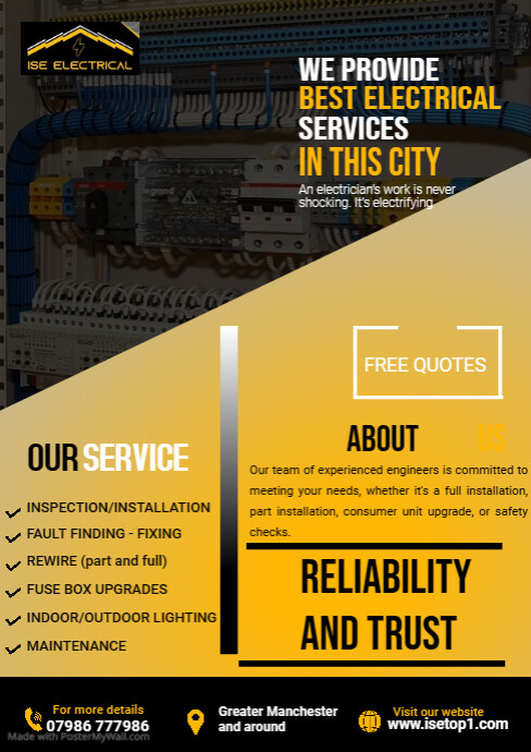 Copy of electrical service flyer template | PosterMyWall