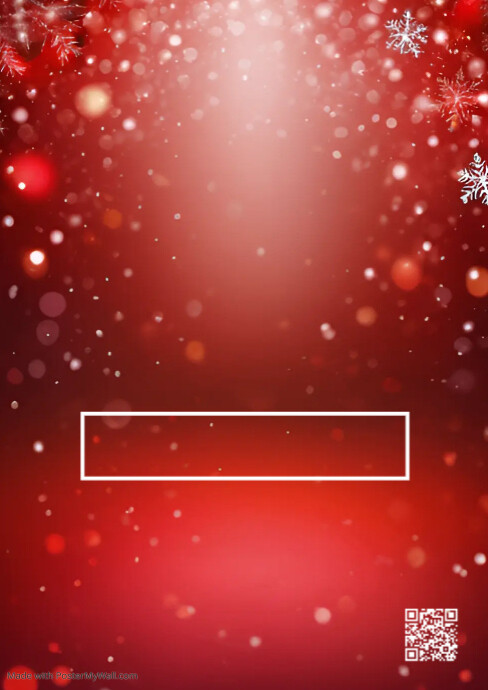 red background christmas flakes snow lights | PosterMyWall