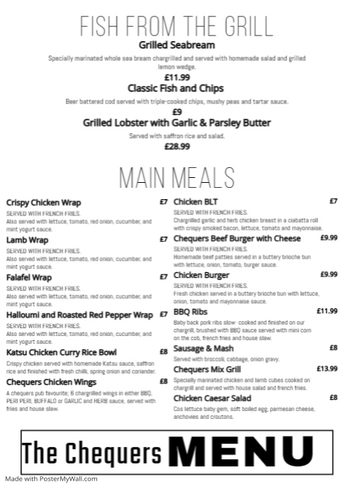 FOOD MENU A1 TEMPLATE.C | PosterMyWall