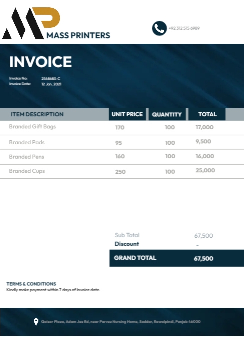 Copy of Company Business Invoice | PosterMyWall
