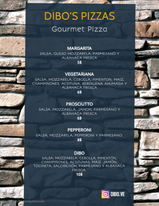 Copy of DIBO'S PIZZA | PosterMyWall