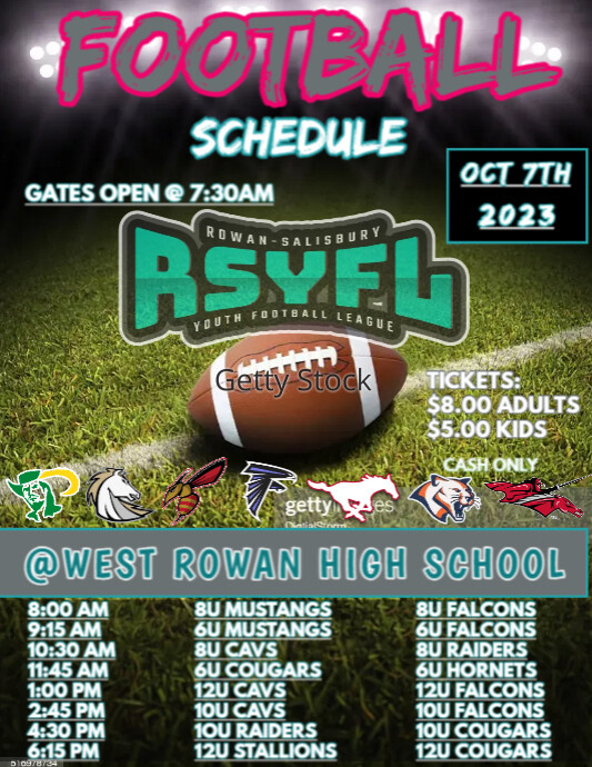 football schedule template (2) | PosterMyWall