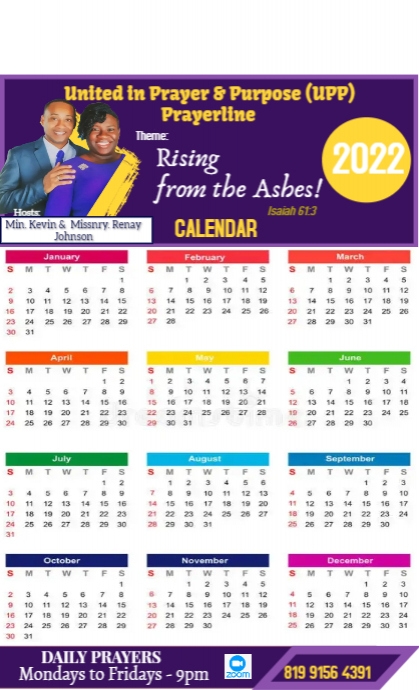 UPP 2022 calendar | PosterMyWall