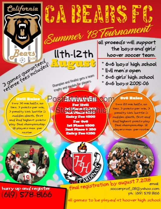 Copy of California Bears FC Summer Tournament | PosterMyWall