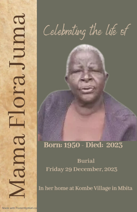 Vintage funeral program template | PosterMyWall