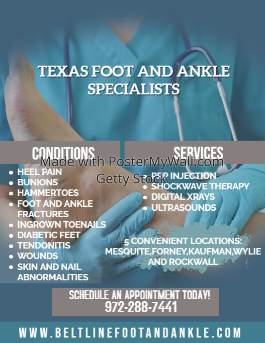 Podiatry Clinic Health Flyer Design Templat | PosterMyWall