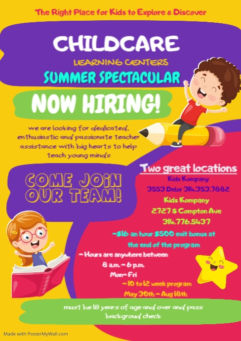 preschool enrollment advertisement (3) | PosterMyWall