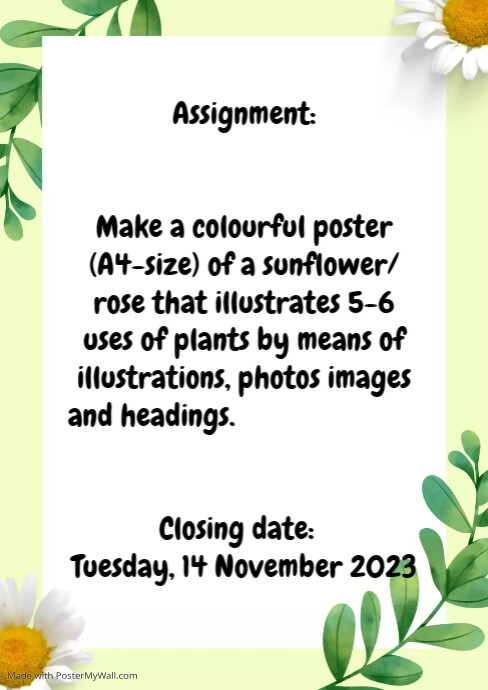 Green pattern floral paper border template | PosterMyWall