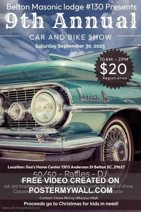 Classic Car Show Video Poster | PosterMyWall