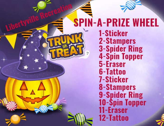 Spin Wheel Prize Chart | PosterMyWall