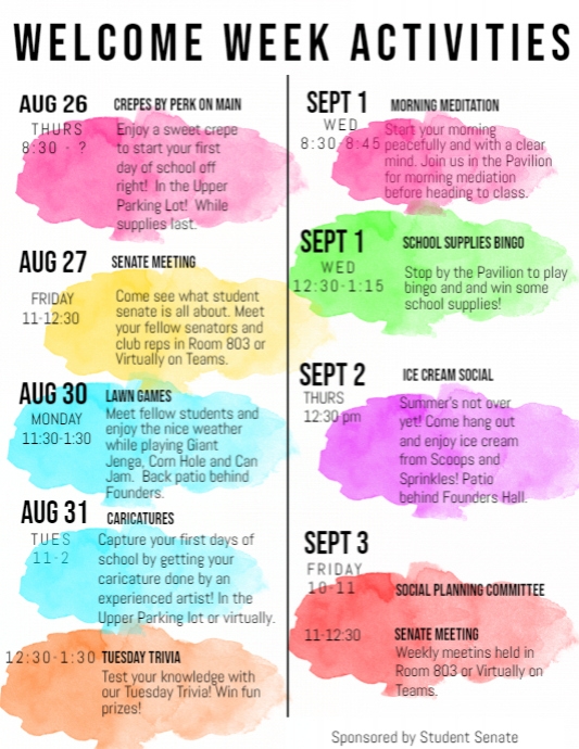 Welcome Week Part 1 | PosterMyWall