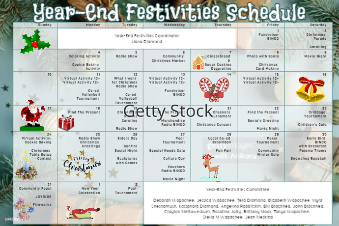 Christmas schedule | PosterMyWall