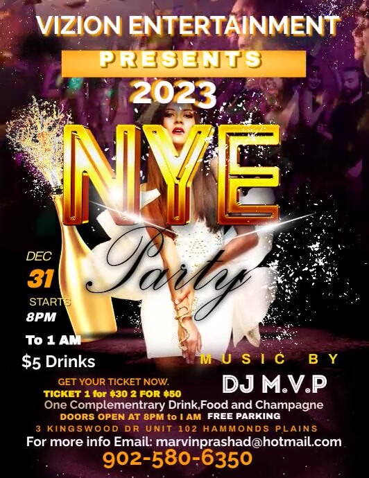 2023 New Year Party Flyer | PosterMyWall