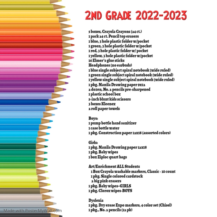 2nd Grade | PosterMyWall