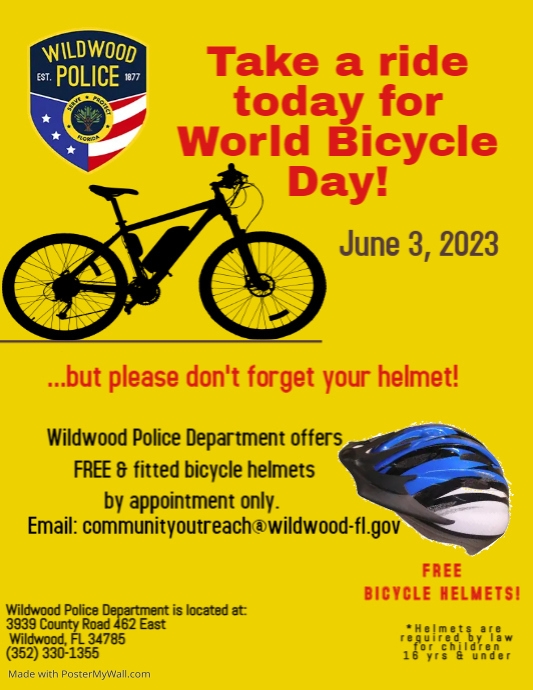 Copy of Free Bicycle Helmets Flyer (1) | PosterMyWall