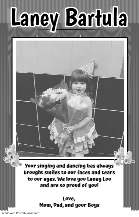 Copy of Laney Bartula AD | PosterMyWall