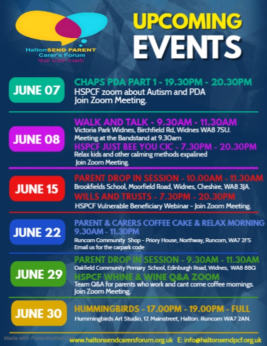 Upcoming Events June | PosterMyWall