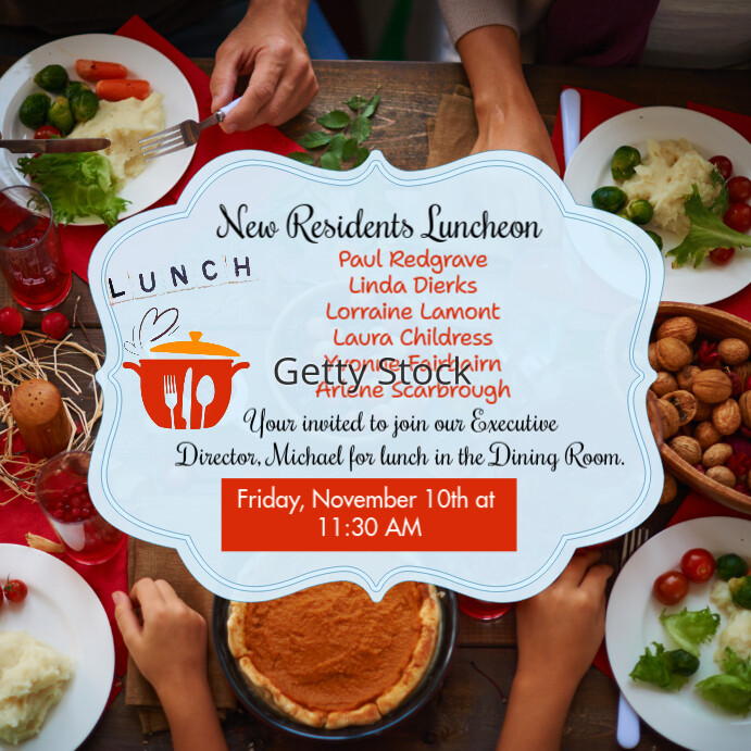 New Residents Lunch | PosterMyWall
